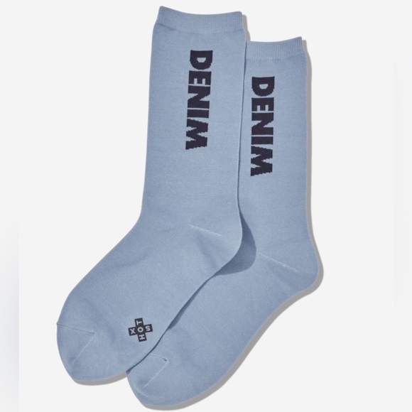 Hot Sox | Accessories | Hotsox White Label Blue Denim Socksnwt | Poshmark
